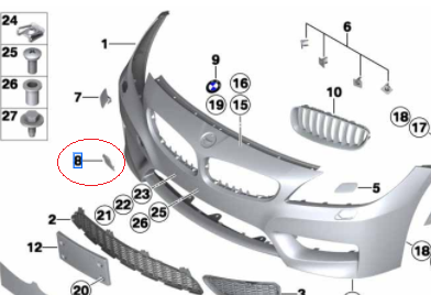 Genuine BMW 51-11-8-048-042 | Tow Eye Cap, Front - M Sport | FREE ...