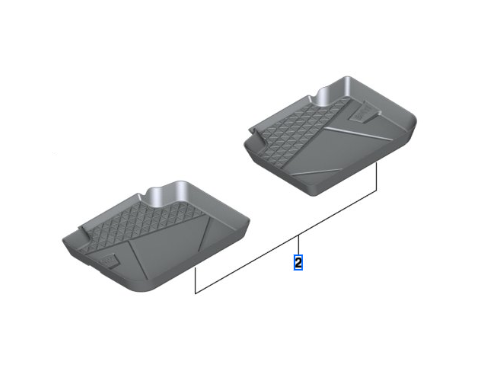 Genuine BMW 51-47-5-A50-922 | U11 X1 All Weather Floor Liner Set - Rear ...