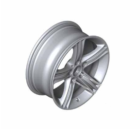 Genuine BMW 36-11-6-796-242 | 17" Style 393 Star Spoke Reflex Silver ...
