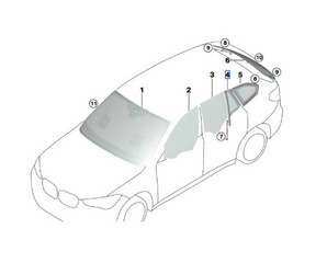 Genuine BMW 51-37-7-405-605 | Fixed Glass - Rear Left | FREE Shipping ...