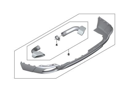 Genuine BMW 18-30-2-349-212 | M Performance Tailpipe Trim Chrome Set ...