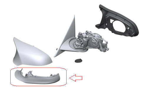 Genuine BMW 63-13-7-848-778 | Housing Lower Section with Turn Signal ...