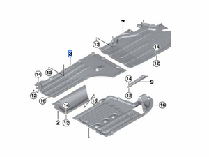 Genuine BMW 51-75-9-477-802 | Underbody Paneling, Side Front Right ...