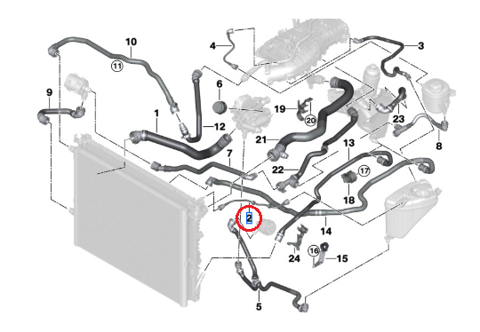 Genuine BMW 17-12-5-A09-423 | Pipe, Radiator - Expansion Tank | FREE ...