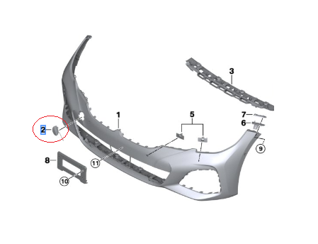 Genuine BMW 51-11-8-099-893 | Tow Eye Cap, Primed - M Sport | FREE ...