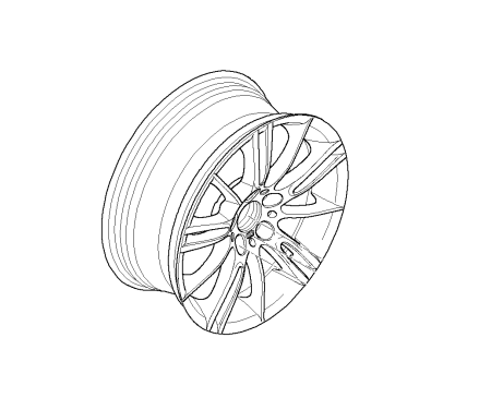 Genuine BMW 36-11-7-843-841 | Light Alloy Rim, Style 193M, Ferric Grey ...