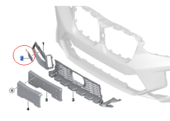 Genuine BMW 51-11-8-082-775 | F97 X3M LCI, F98 X4M LCI Front Towing ...