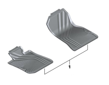 Genuine BMW 51-47-5-A43-444 | G26 i4 GC All Weather Floor Mats Set ...