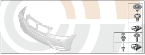 Genuine BMW 51-11-2-457-471 | Set Of Mounted Parts Bumper, Front ...