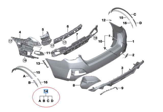 Genuine BMW 51-77-5-A3F-259 | Wheel Opening Molding | FREE Shipping on ...