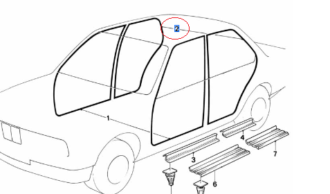 Genuine BMW 51-72-1-946-397 | Edge Protection Rear (Schiefer) | FREE ...