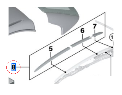 Genuine BMW 54-37-5-A19-AA4 | Set Of Roof Trim Strips - Primed | FREE ...