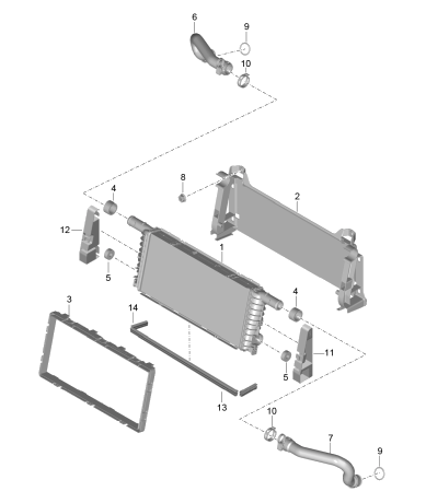 Genuine Porsche 9912CENTERRAD | 991-2 911 (2017-2019) Center Radiator ...