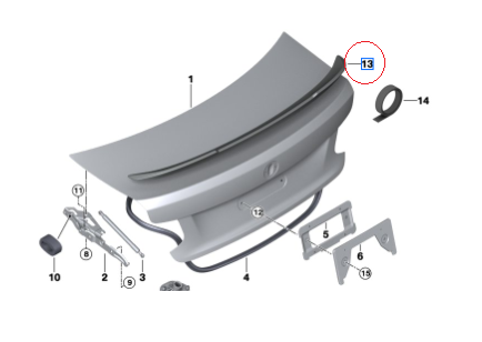 Genuine BMW 51-62-8-085-400 | F87 M2 LCI CS Carbon Fiber Rear Spoiler ...