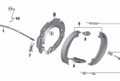 Genuine BMW 34-21-6-771-430 | Supporting Ring Brake Shoe (d=185mm ...