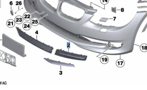 Genuine BMW 51-11-7-227-923 | Partially Open Grid - Left | FREE ...