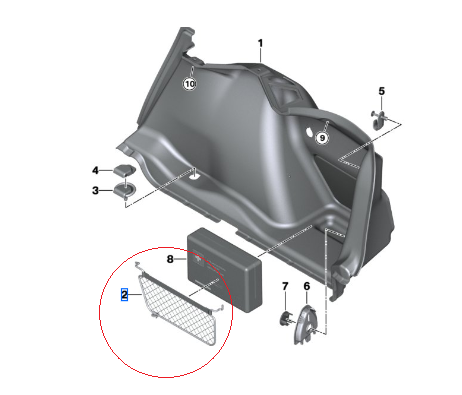Genuine BMW 51-47-5-A1E-168 | Net Storage Compartment Right | FREE ...