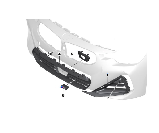 Genuine BMW 51-11-5-A2F-CC2 | Air Inlet Grille - Right | FREE Shipping ...