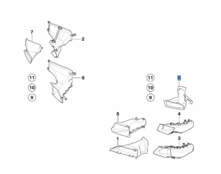 Genuine BMW 51-74-8-046-620 | Air Duct Right | FREE Shipping on Most ...