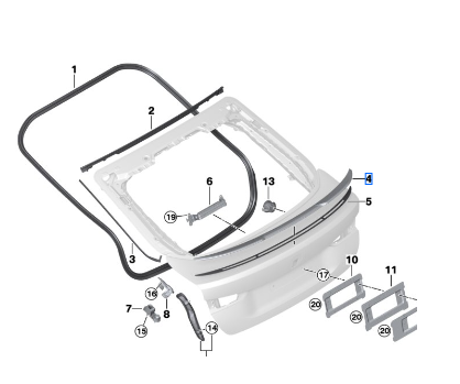 Genuine BMW 51-62-5-A12-205 | G26 4 Series GC M Sport Rear Spoiler | FREE Shipping on Most ...