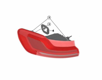 Genuine BMW 63-21-7-409-397 | Rear tail light on quarter panel - Left ...