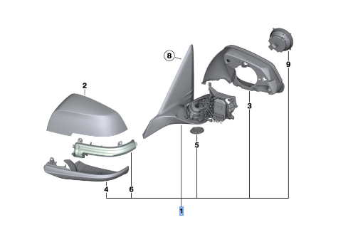 Genuine BMW 51-16-7-459-076 | Mirror Assembly | FREE Shipping on Most ...