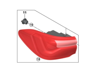 Genuine BMW 63-21-9-881-585 | Rear Light in the Side Panel, Left | FREE ...