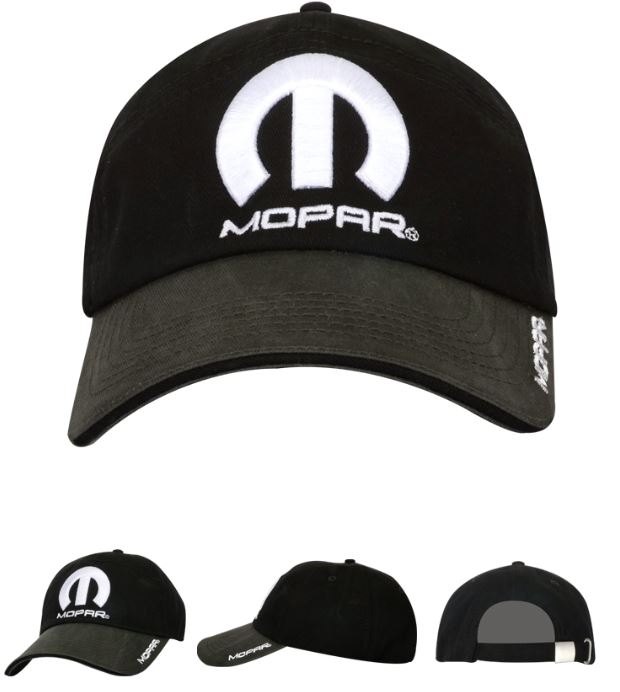 New Mopar Cotton Twill Cap in Black Twill White Mopar Logo New Baseball Cap Hat 15CTE | Steve ...