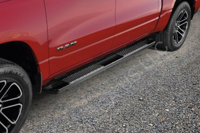 2019-2025 Ram 1500 Cab Length Running Boards, Crew Cab, Gloss Black ...