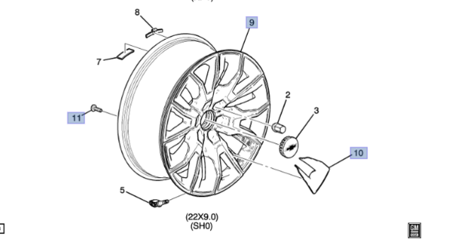 2022-2024 Chevrolet Wheel 86804453 | Parts Overstock