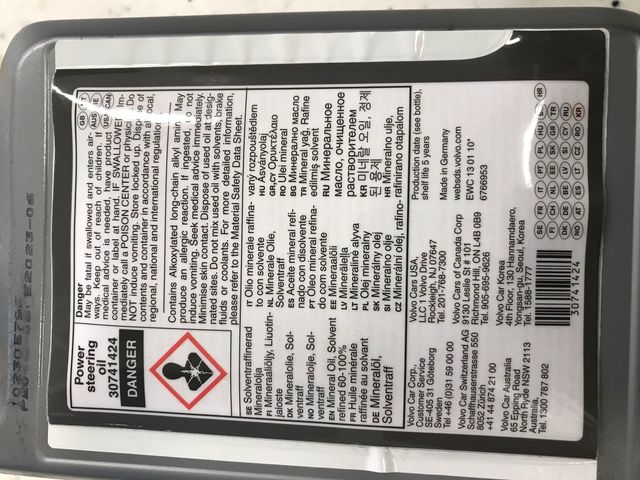 30741424 - Power Steering Fluid | Volvo OEM Parts Direct