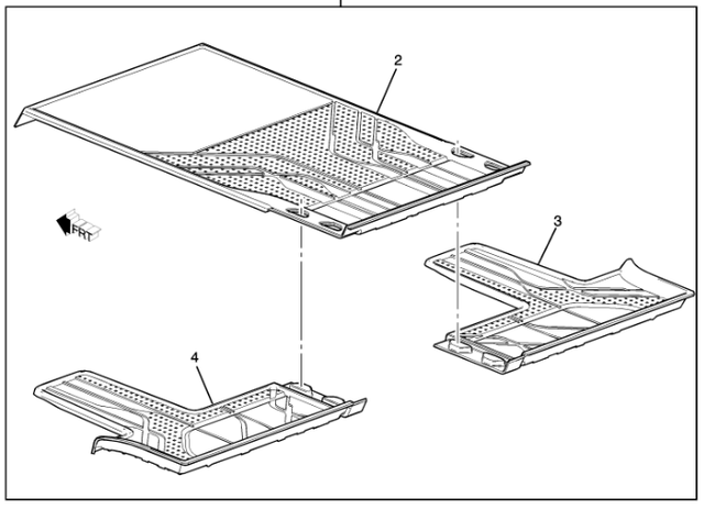 84646735 - Floor Liners, Third Row, Premium All-Weather 2021-2025 ...
