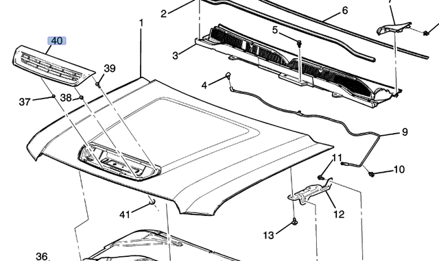 84240942 - Hood Ornamentation Vent 2017-2019 GMC | GMPartsNow