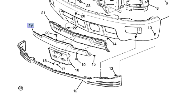 23459714 - Silver Ultra Front Bumper Impact Bar Skid Plate 2015 ...