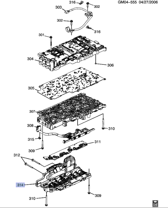 24275871 - Automatic Transmission Control Valve Body with Transmission ...