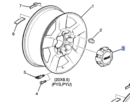2017-2019 GM Front and Rear Wheel Trim Cap 22950440 | GMPartsNow