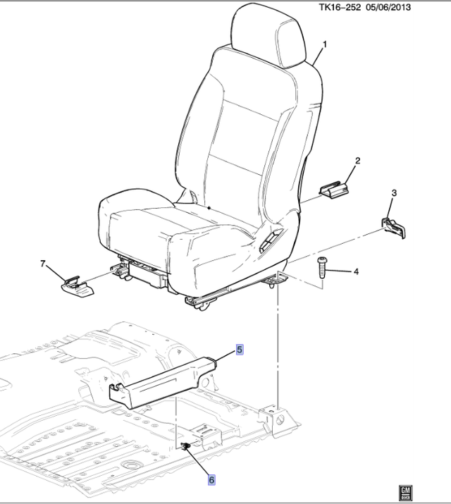 23218776 - Cocoa Driver Seat Adjuster Finish Cover 2014-2019 GM ...