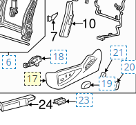 84233200 - Dune Front Driver Side Seat Cushion Outer Finish Cover 2014 ...