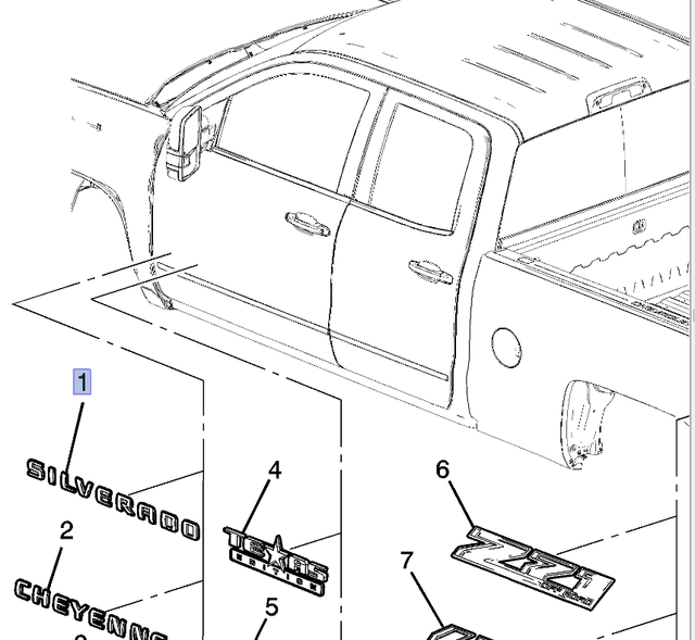 15129652 - "SILVERADO" Emblem 2007-2019 GM | GMPartsNow