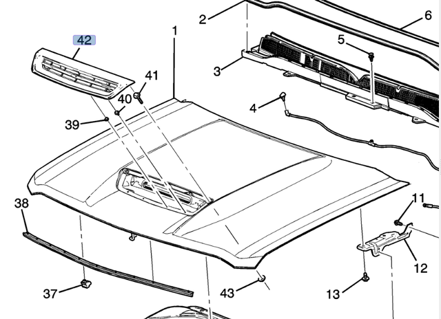 84240940 - Hood Ornamentation Vent 2017-2019 Chevrolet | GMPartsNow
