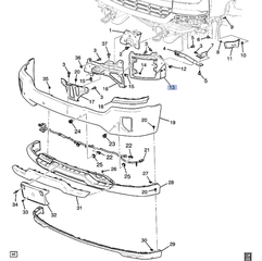 84029810 - Front Driver Side Bumper Impact Bar Bracket 2016-2019 ...
