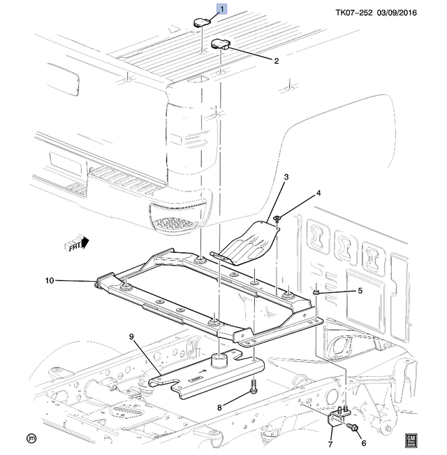 84022921 - Box-Mounted Trailer Hitch Platform Mounting Hole Cover ...