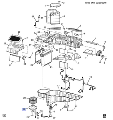22741027 - BLOWER MOTOR (Includes 21-23 in diagram) 2003-2014 GM ...