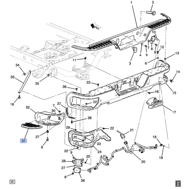 84227858 - Bumper Step Pad 2019-2024 GM | GMPartsNow