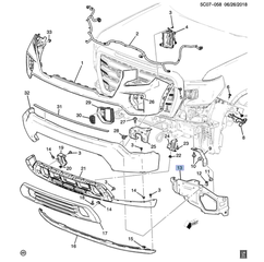 84539974 - Front Driver Side Bumper Impact Bar Bracket 2019-2022 GMC ...