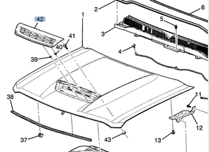 84240940 - Hood Ornamentation Vent 2017-2019 Chevrolet | GMPartsNow