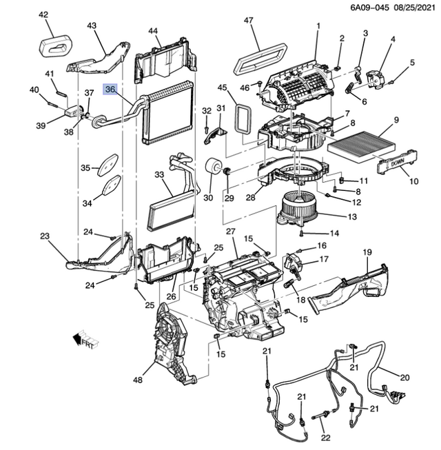 84037084 - Air Conditioning Evaporator Core Kit with Tube Seal and ...