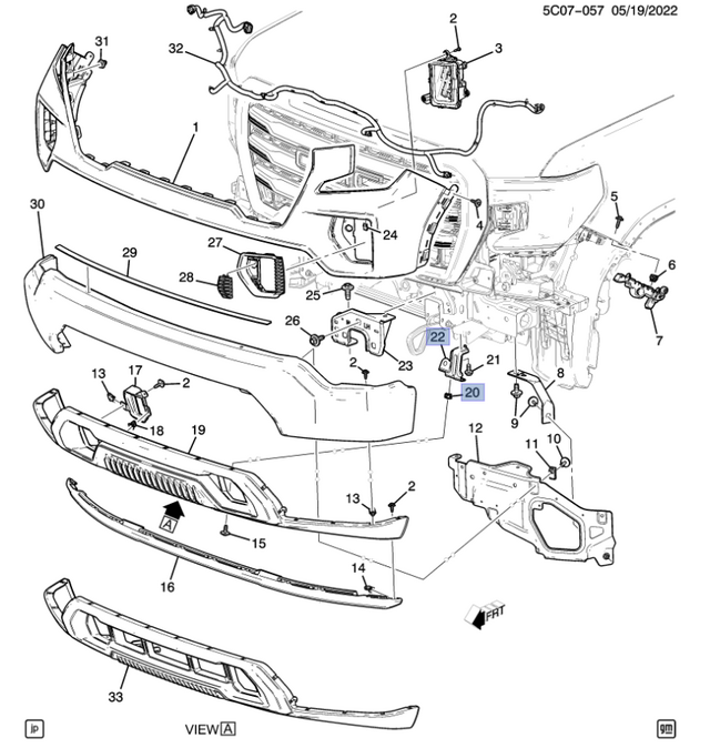 84447423 - Center Support 2019-2025 GM | GMPartsNow