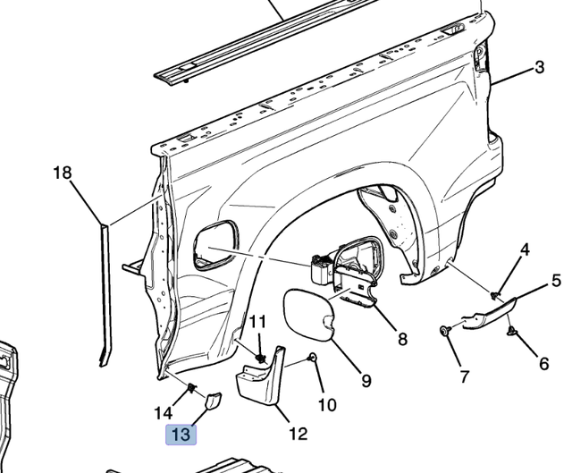 84621837 - Black Driver Side Pickup Box Paint Protector 2019-2023 GM ...
