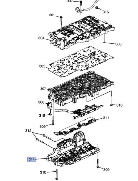 24275872 - Valve ASM-CONT SOL (W/ BODY & TCM) Number 314 in picture ...
